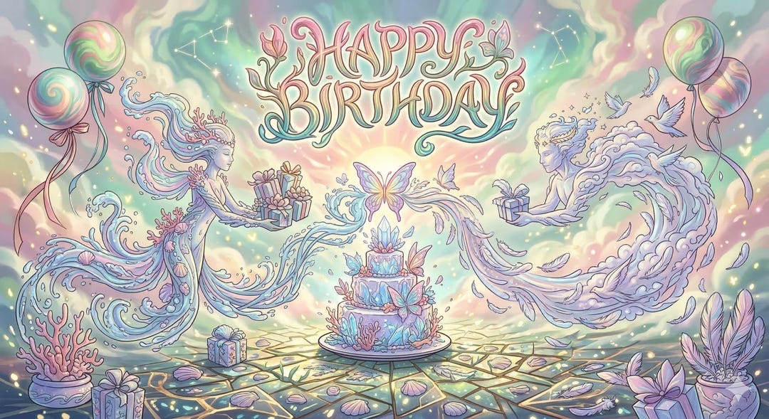 Fairy Birthday Card Print – Pastel Fantasy Printable Storybook ...