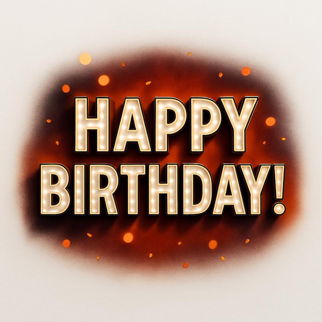 Marquee Happy Birthday Sign Digital Download - Vintage Bold Party Decor ...