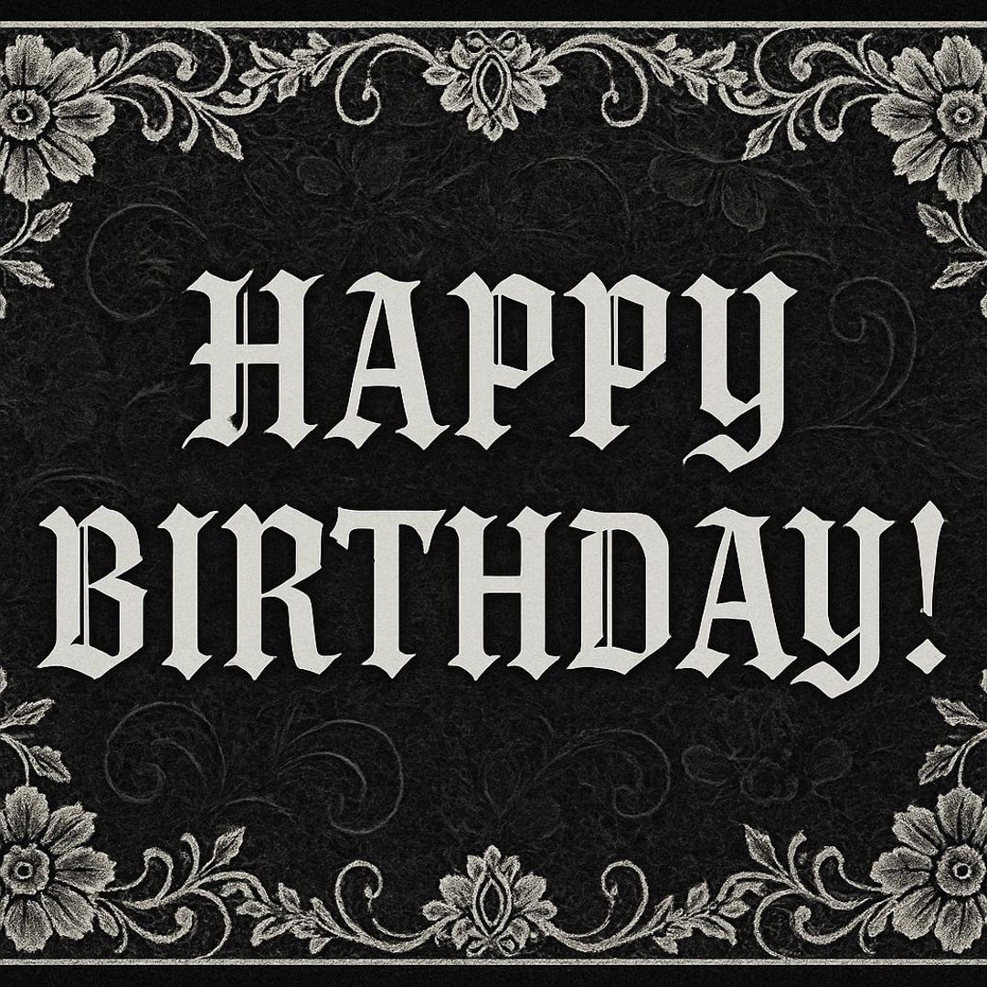 Gothic Birthday Printable Art: Ornate Frame (digital Download) - Etsy