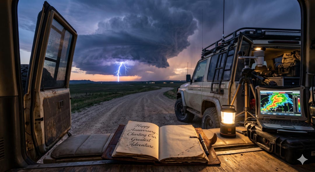 Storm Chaser Anniversary Card | Greatest Adventure Romance Print ...