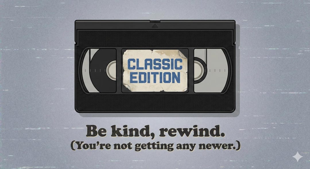 Funny VHS Birthday Card Print, Be Kind, Rewind - 90s Nostalgia ...