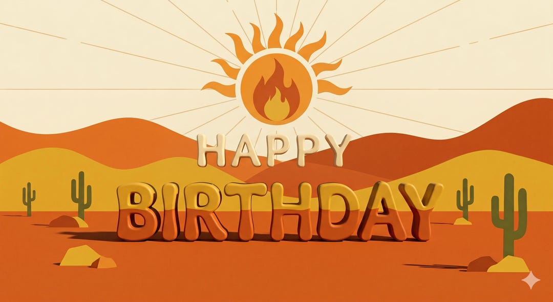 Animated Western Birthday Card, Minimal Desert Cowboy Video (digital ...