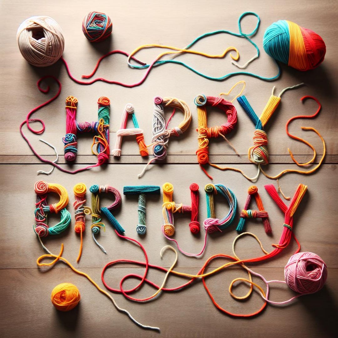 Happy Birthday Yarn Art: Crochet Craft Decor (digital Download) - Etsy