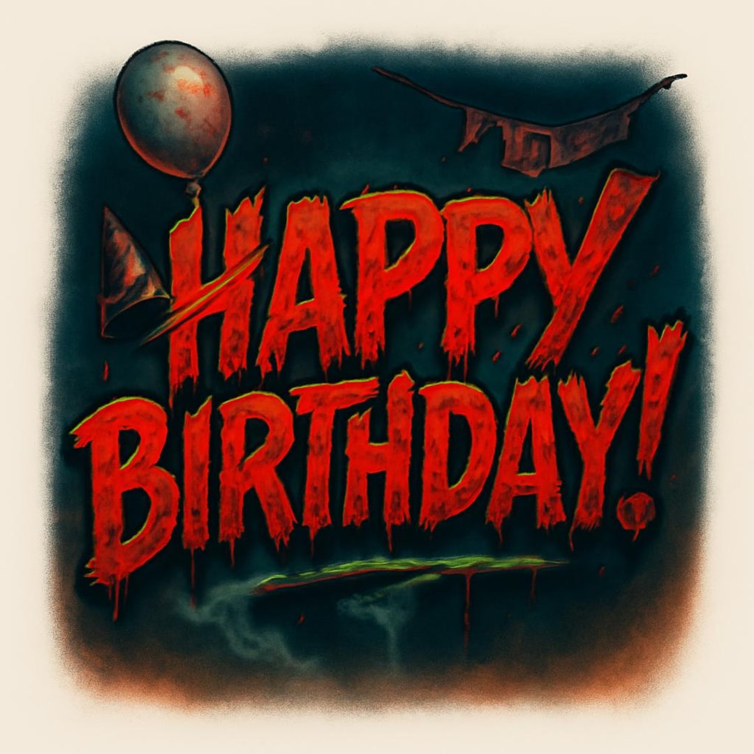 Bloody Horror Happy Birthday Sign Digital Download | "it" Vibe Creepy ...