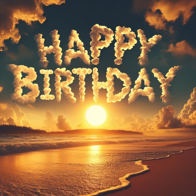 Happy Birthday Ray Beach Scene Gift - 60+ Gift Ideas for 2025
