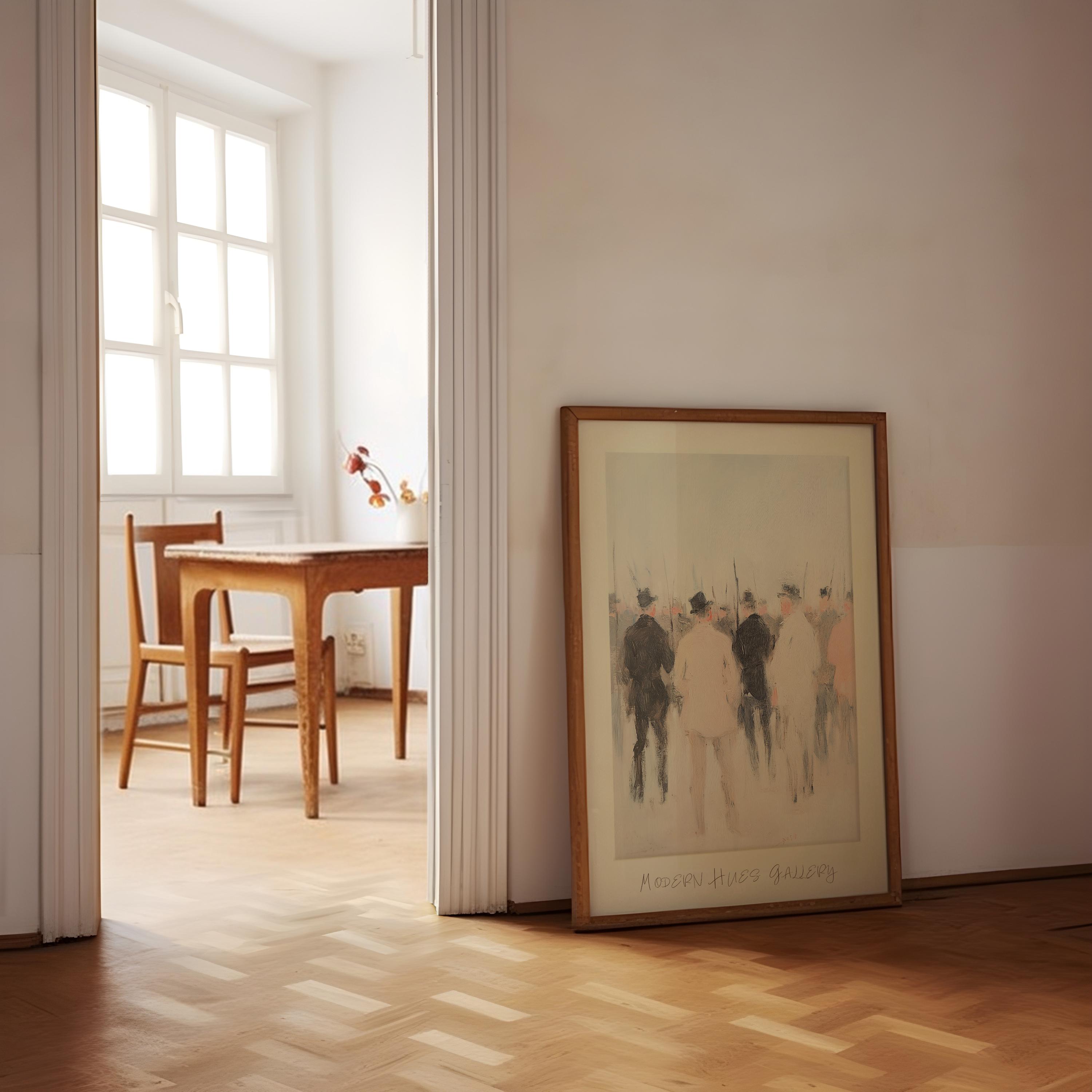 Historical Art Print Abstract Gathering Painting Minimalist ...