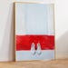 Minimalist Shoes Art Print – Abstract Shoes Painting – Modern Red and ...