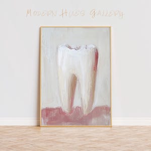 Minimalist Tooth Art Print – Abstract Tooth Painting – Modern Dental ...