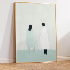 Doctor and Patient Minimalist Art - Modern Healthcare Inspired Digital ...