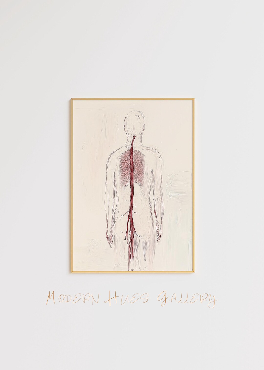 Abstract Spine Anatomy Art Print – Modern Human Body Illustration ...