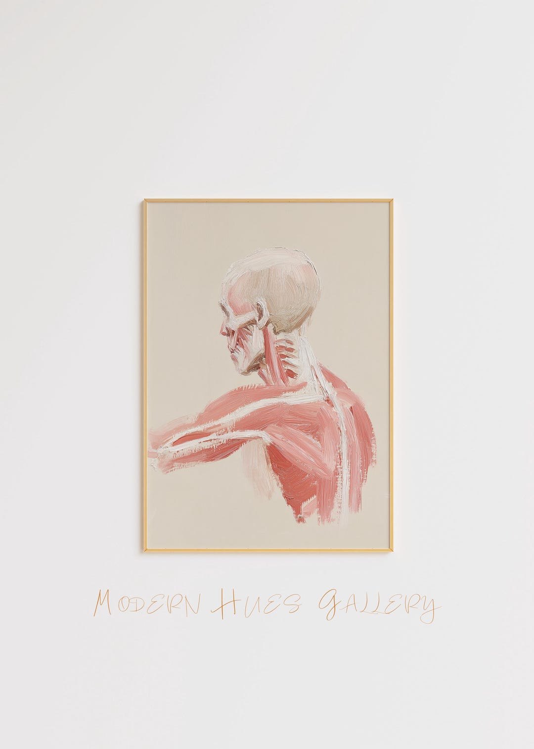 Anatomy Wall Art – Human Muscle System Painting – Medical Art Print ...