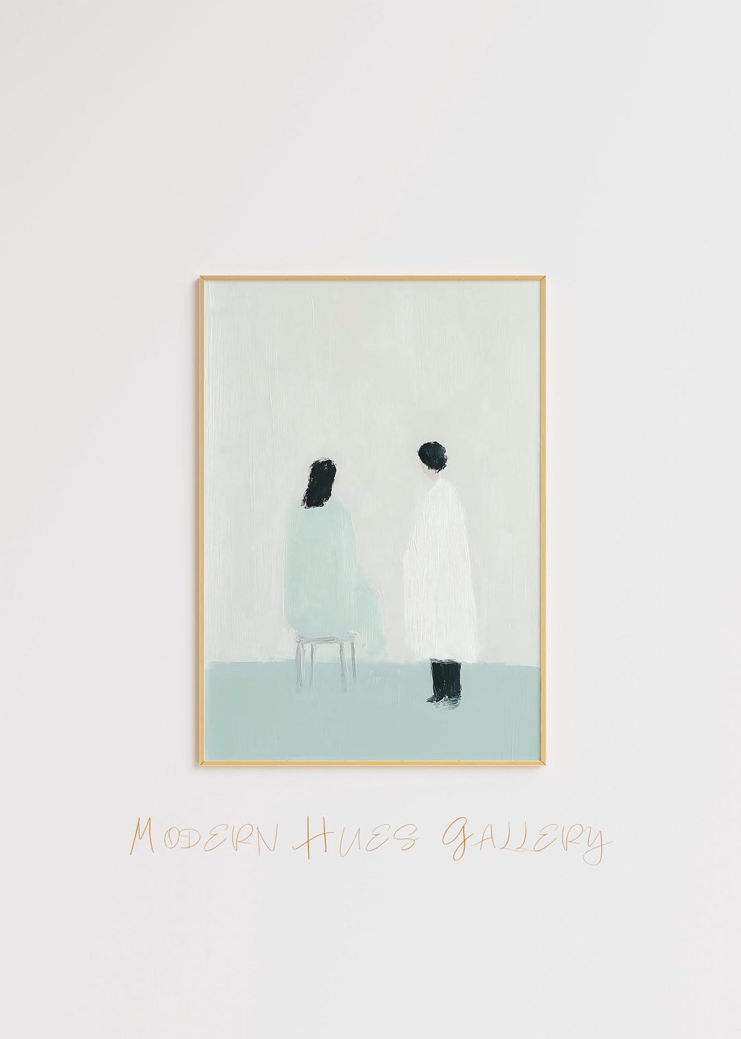 Doctor and Patient Minimalist Art - Modern Healthcare Inspired Digital ...