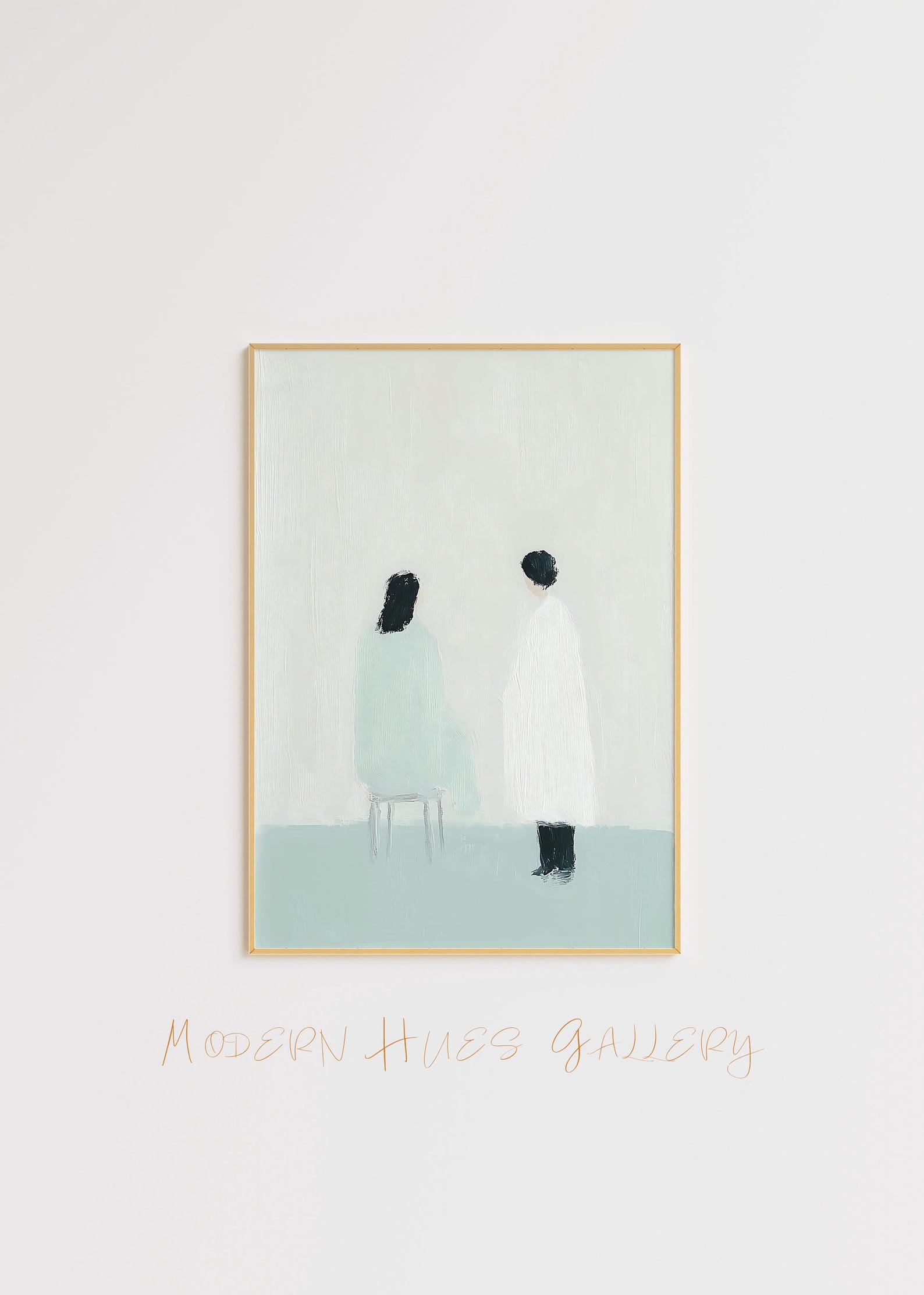 Doctor and Patient Minimalist Art - Modern Healthcare Inspired Digital ...