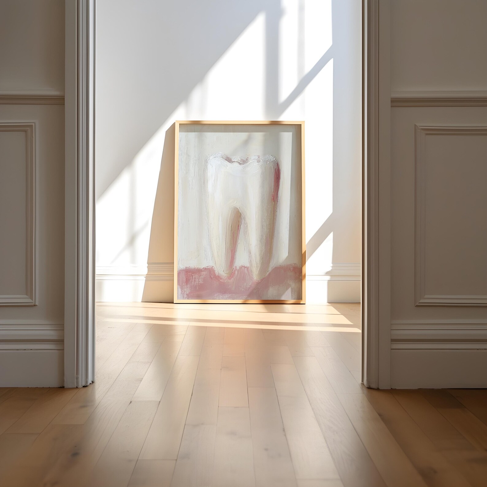 Minimalist Tooth Art Print – Abstract Tooth Painting – Modern Dental ...