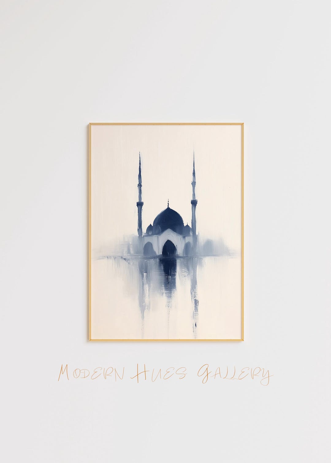 Minimalist Mosque Art Print Abstract Islamic Architecture Painting ...