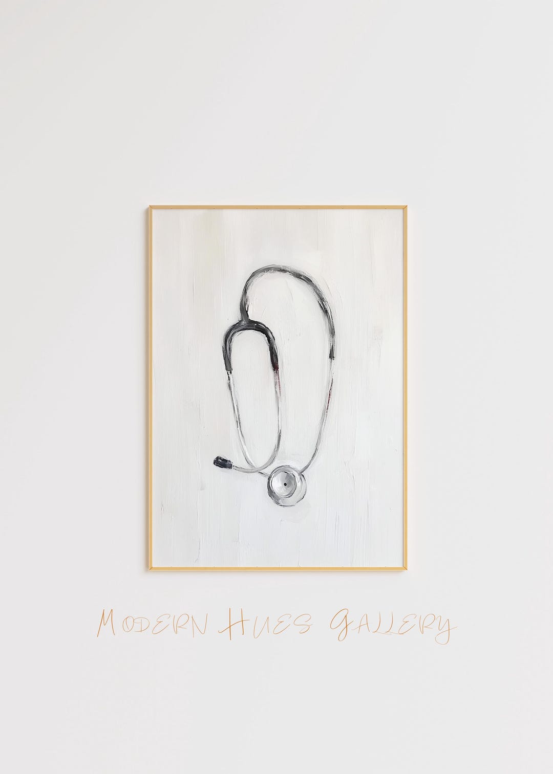 Minimalist Stethoscope Art Print – Medical Wall Decor – Doctor’s Office ...