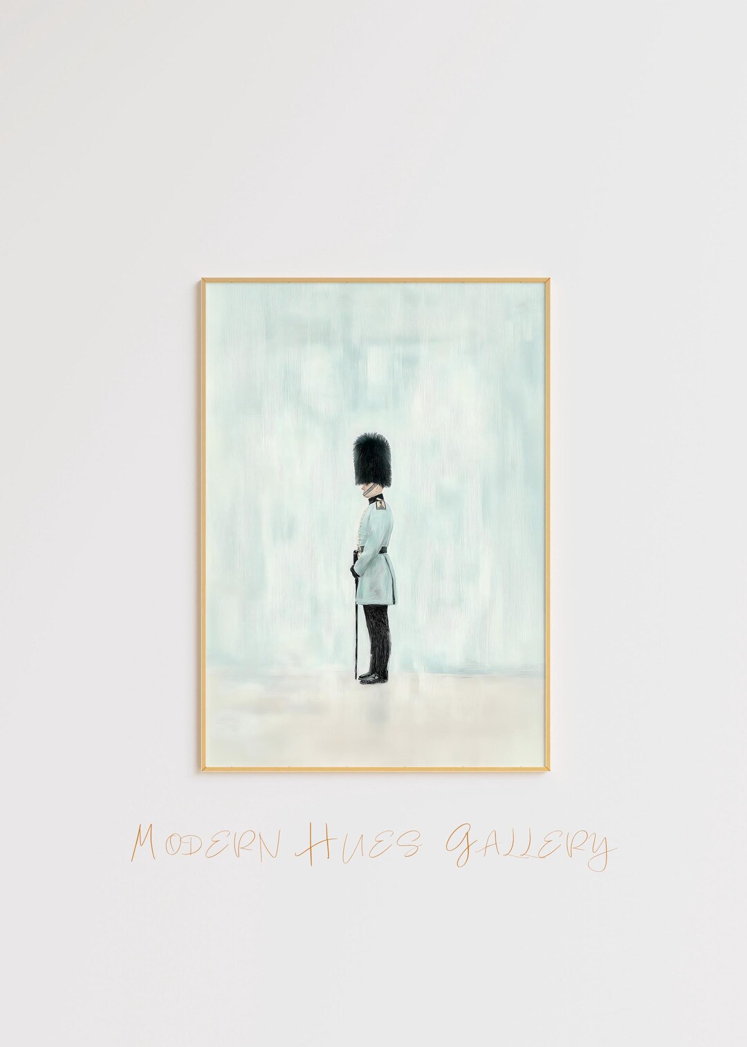 Royal Guard Art - Minimalist Portrait of British Guard - Modern Wall ...