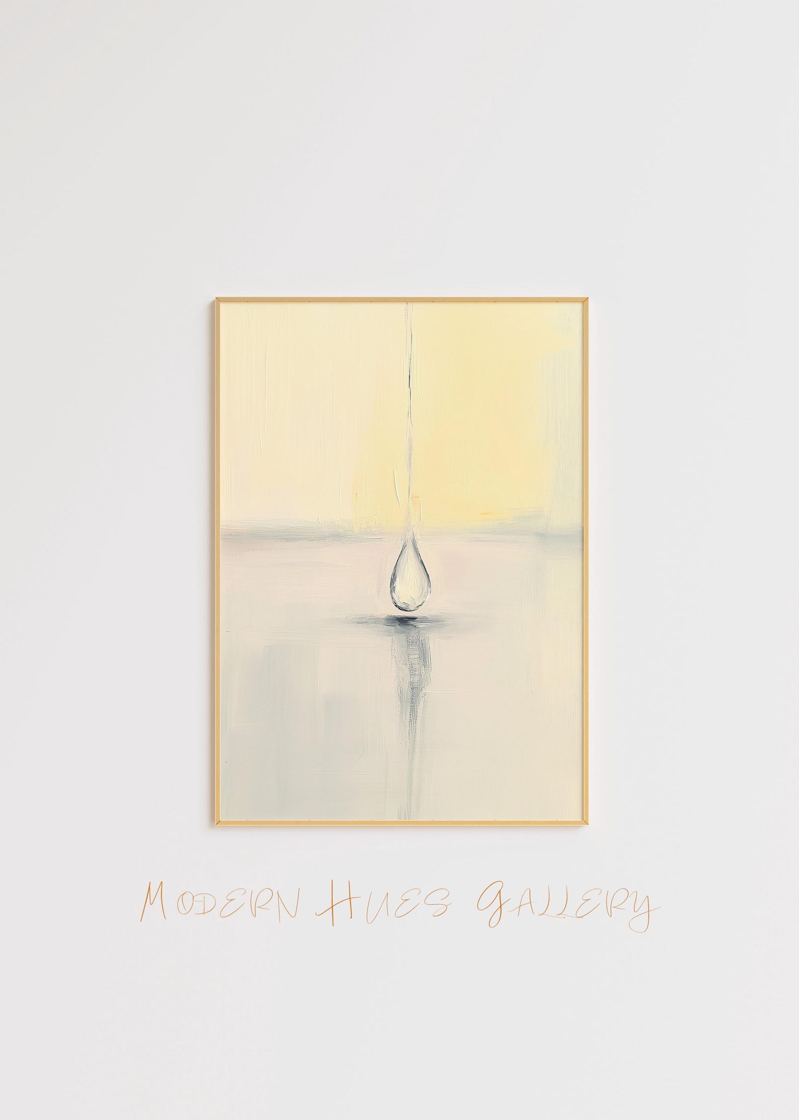 Water Drop Wall Art – Minimalist Water Art – Tranquil Reflection Print ...