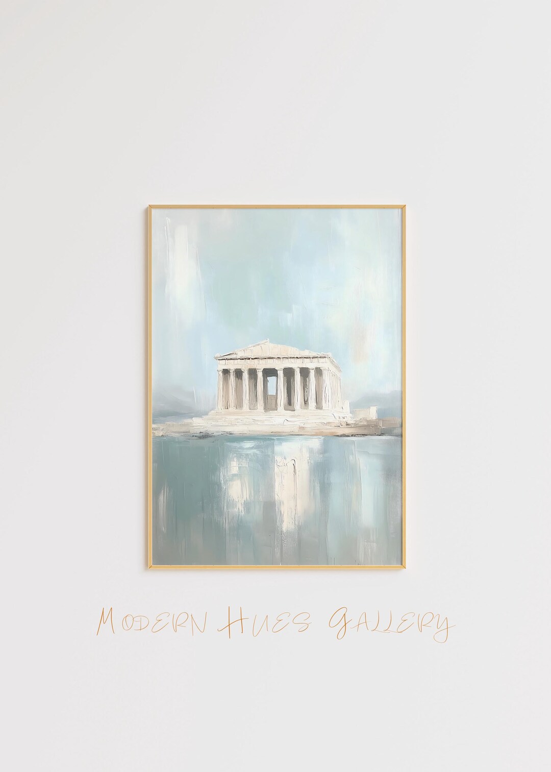Minimalist Athens Acropolis Wall Art - Elegant Greek Mythology Poster ...