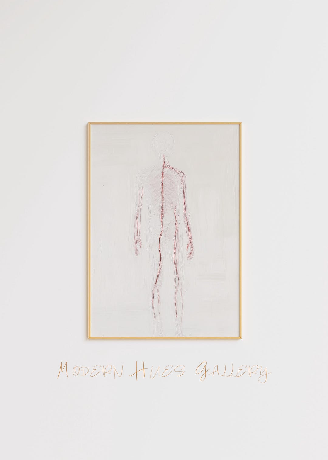 Abstract Anatomy Art – Human Form Line Drawing – Modern Wall Decor ...