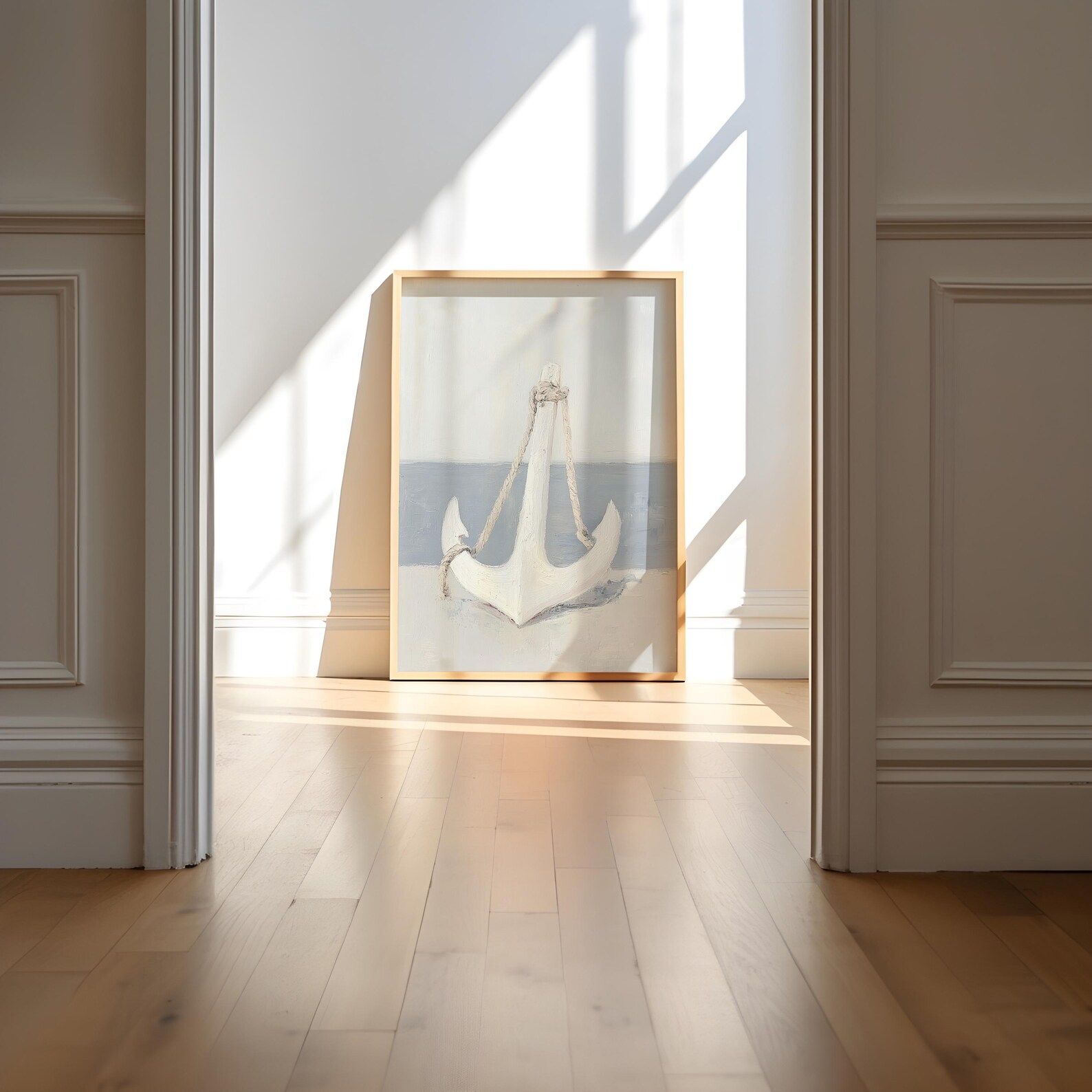 Nautical Anchor Art Print – Coastal Wall Decor for Beach Homes – Modern ...