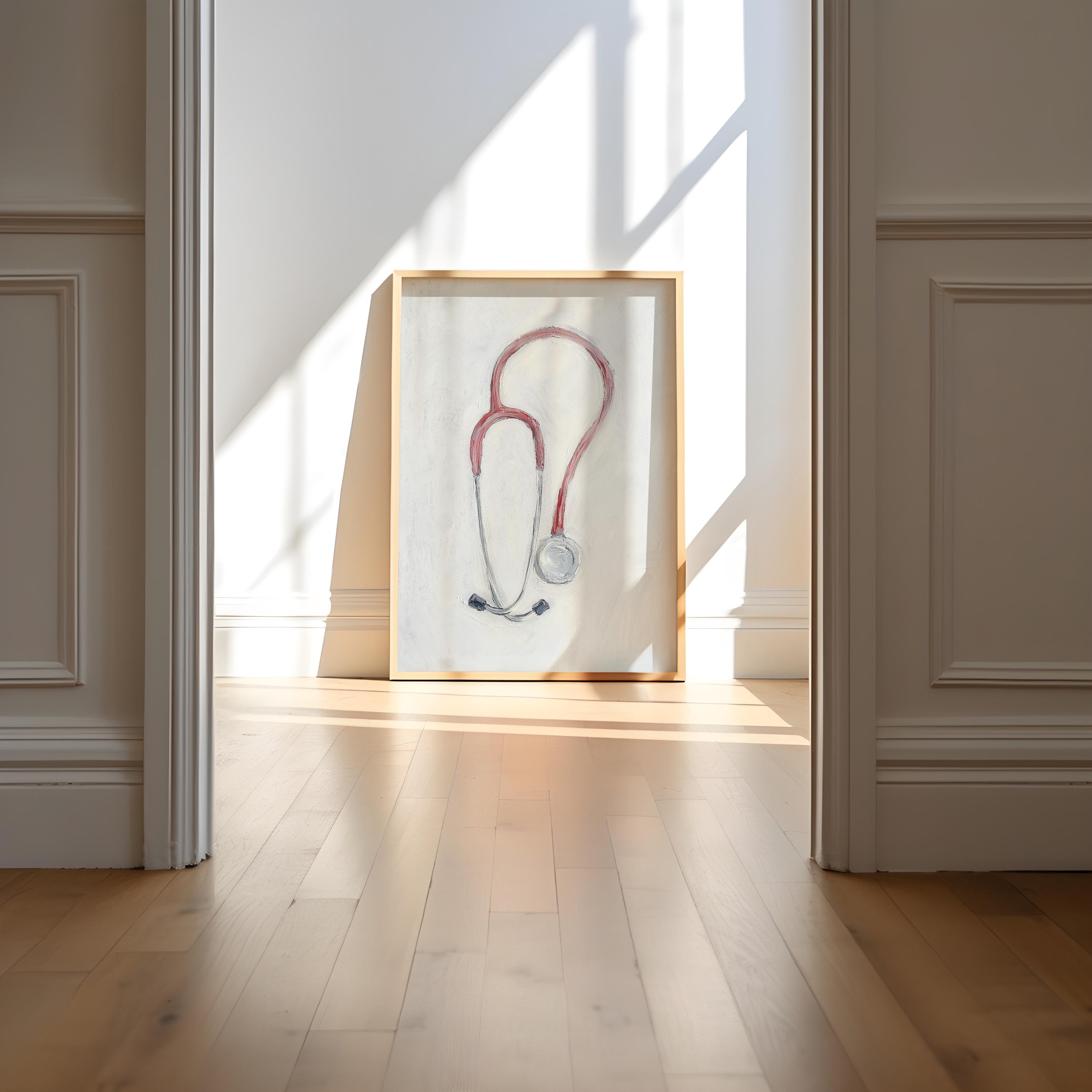 Stethoscope Wall Art – Medical Art Print – Doctor’s Office Decor ...