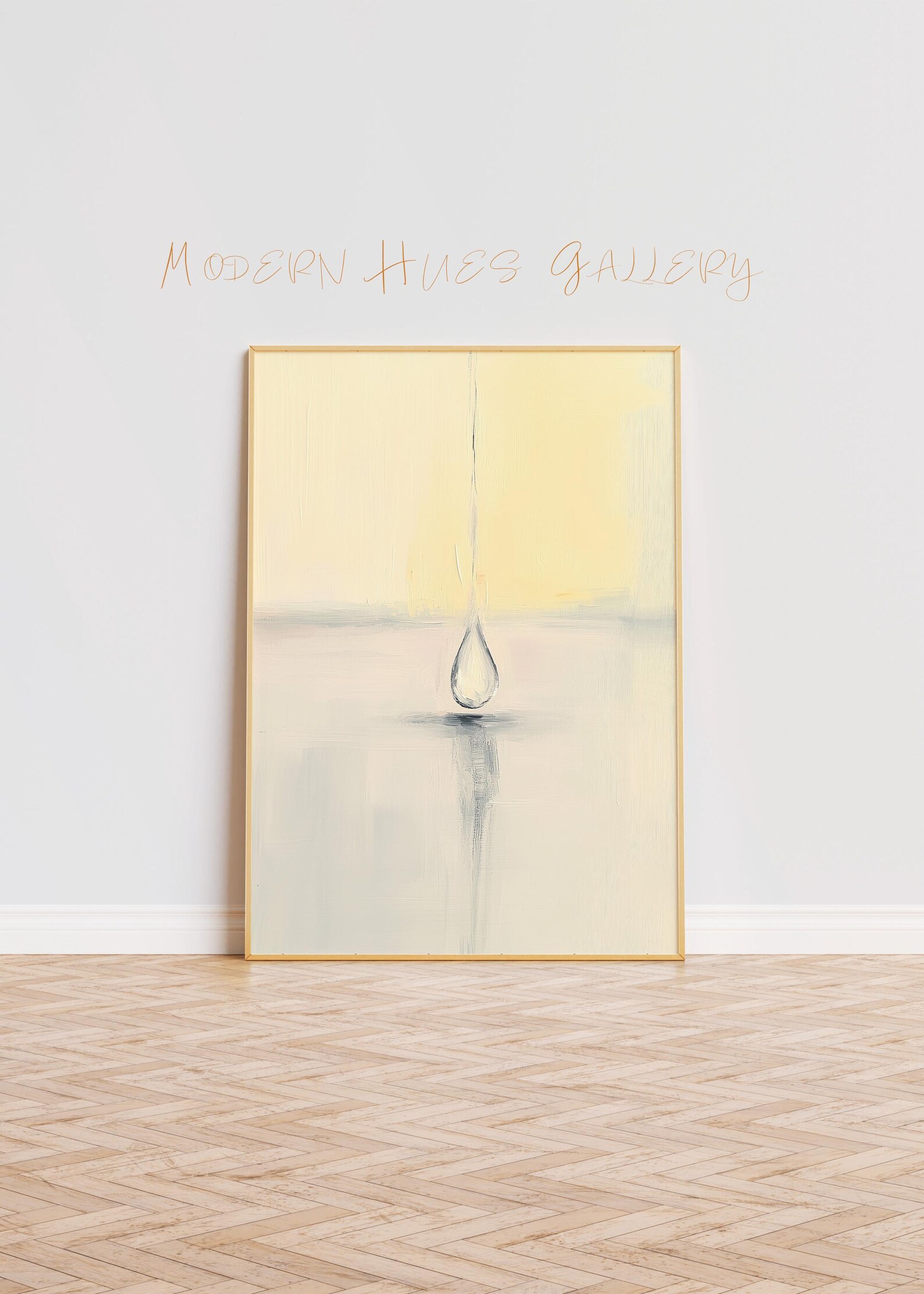Water Drop Wall Art – Minimalist Water Art – Tranquil Reflection Print ...