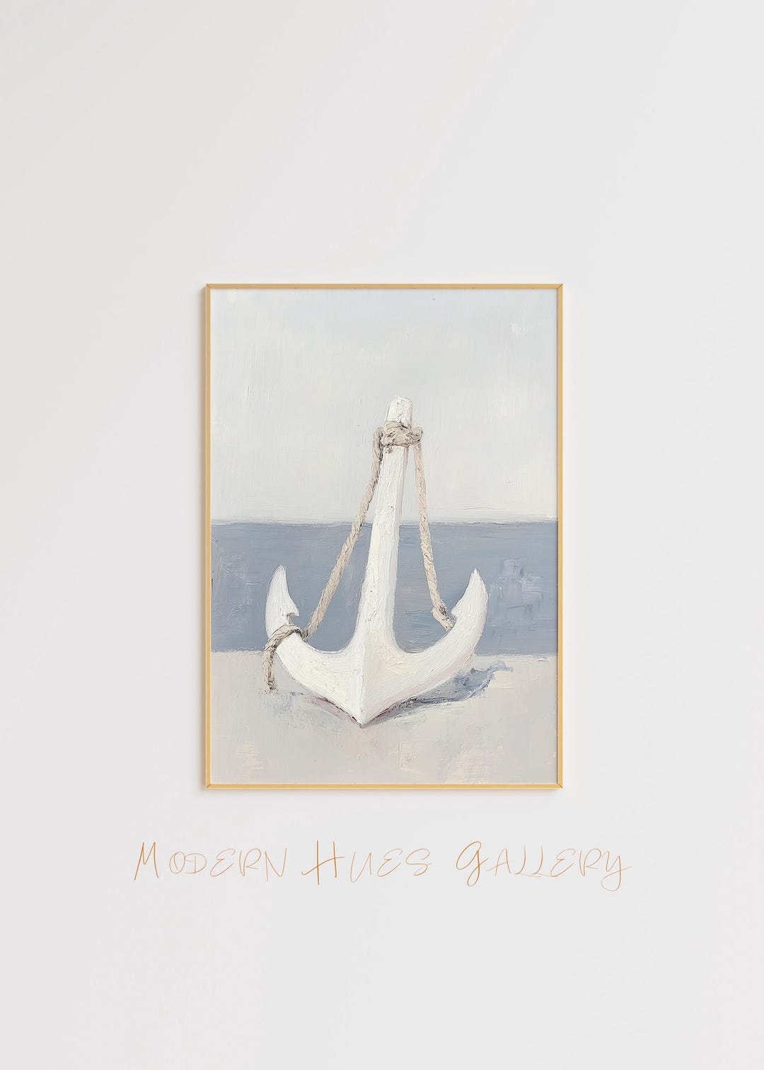 Nautical Anchor Art Print – Coastal Wall Decor for Beach Homes – Modern ...