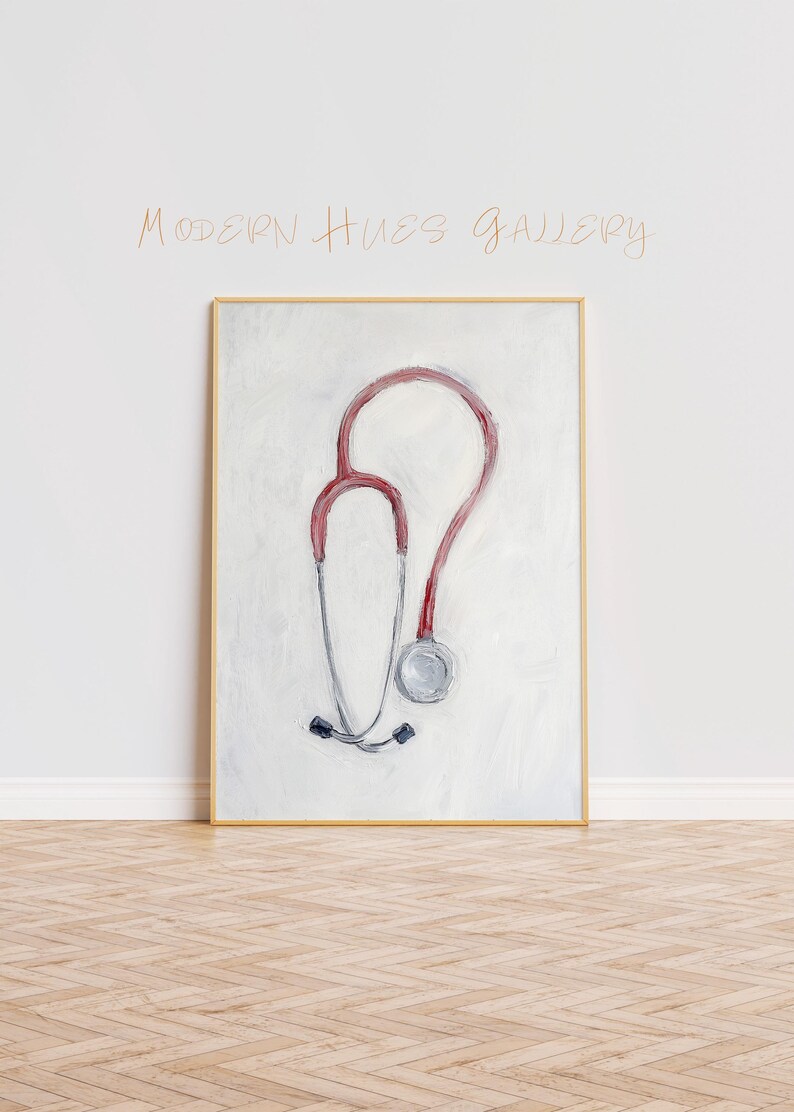 Stethoscope Wall Art – Medical Art Print – Doctor’s Office Decor ...