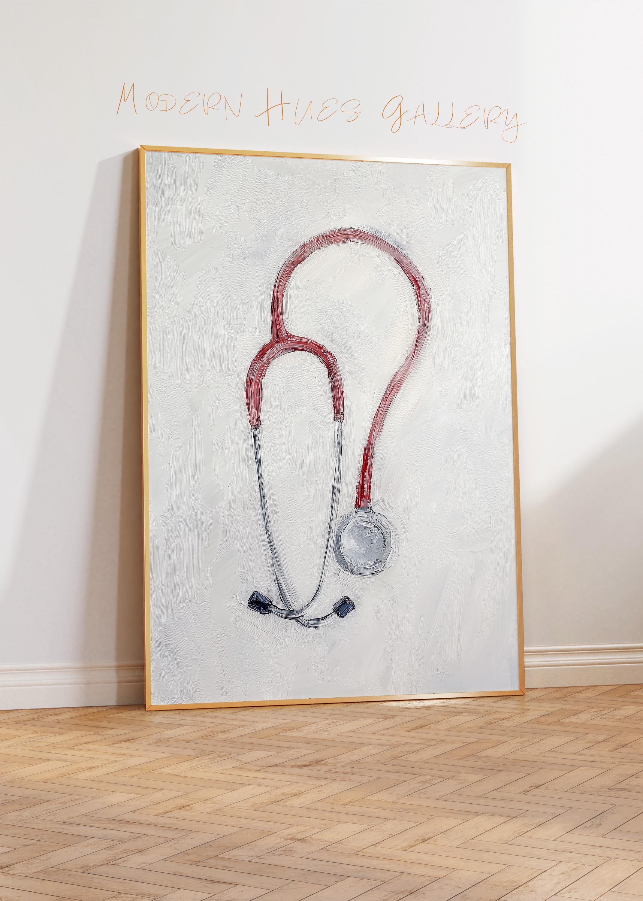 Stethoscope Wall Art – Medical Art Print – Doctor’s Office Decor ...