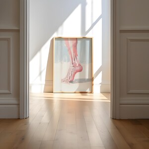 Anatomical Foot Art – Modern Anatomy Painting – Abstract Skeleton Feet ...