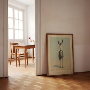 Donkey Wall Art Print, Donkey Poster, Surreal Animal Artwork, Funny ...