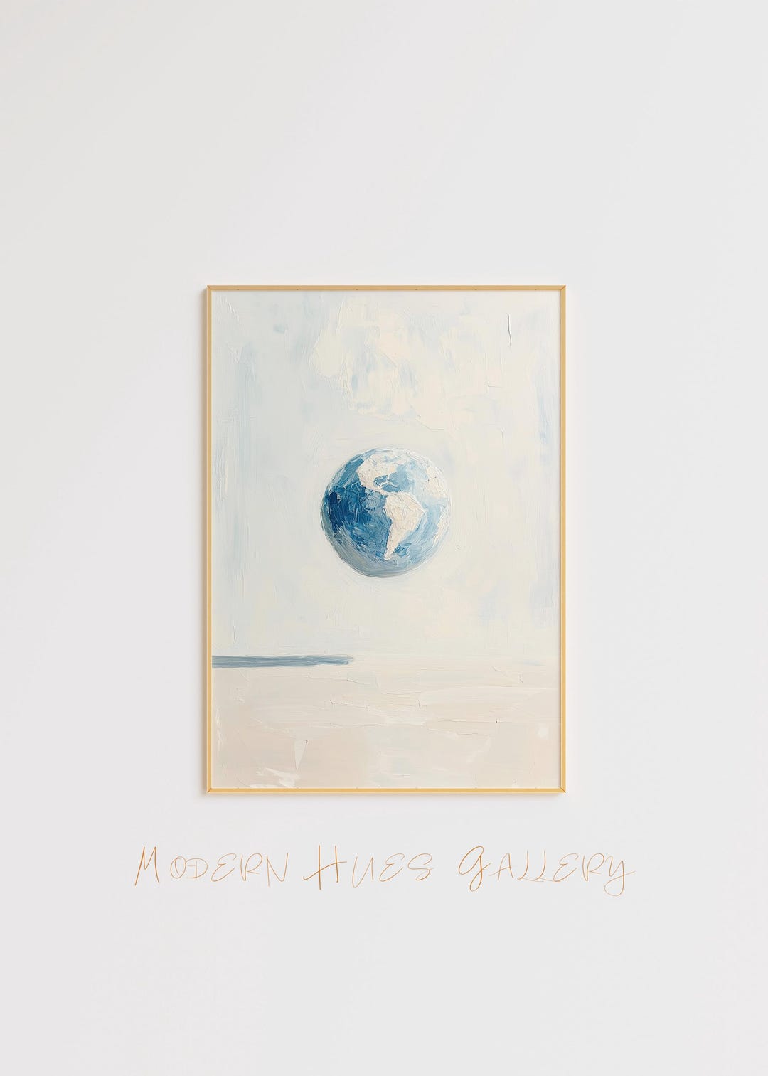 Minimalist Earth Art Print – Abstract Globe Painting – Planet Earth ...