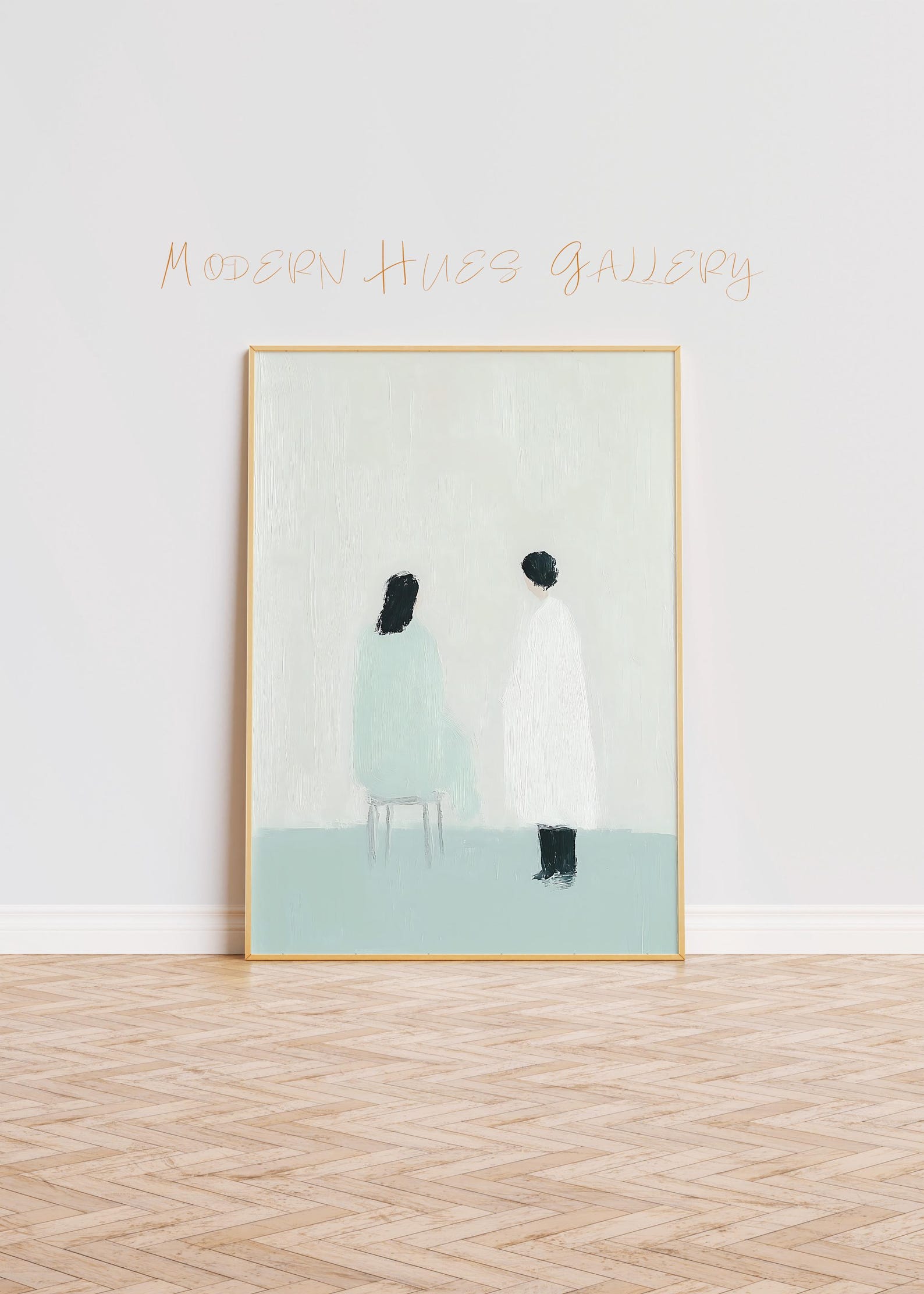 Doctor and Patient Minimalist Art - Modern Healthcare Inspired Digital ...