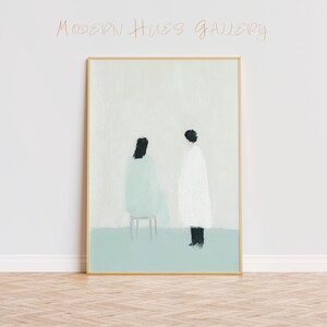 Doctor and Patient Minimalist Art - Modern Healthcare Inspired Digital ...