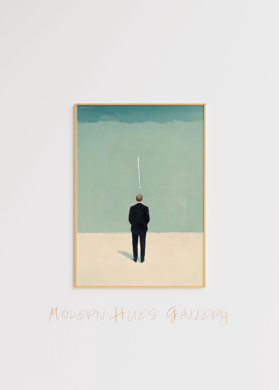 Abstract Minimalist Exclamation Mark Poster - Modern Digital Art Print ...