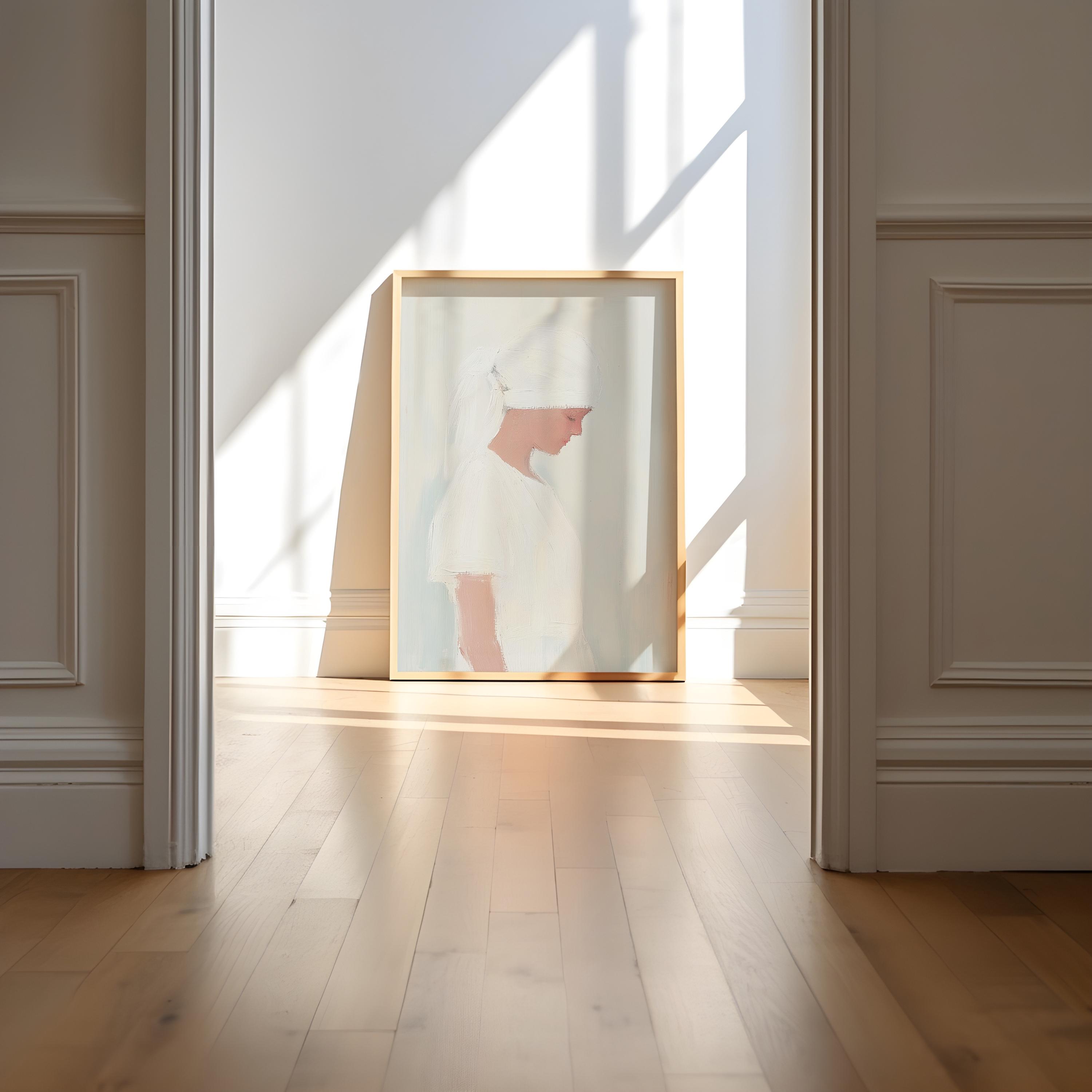 Nurse Wall Art – Minimalist Nurse Portrait Print – Healthcare Hero Art ...