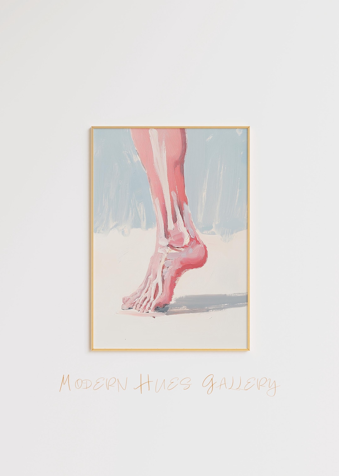 Anatomical Foot Art – Modern Anatomy Painting – Abstract Skeleton Feet ...