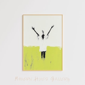Minimalist Tribal Spirit Art, Indigenous Figure in Nature, Freedom ...