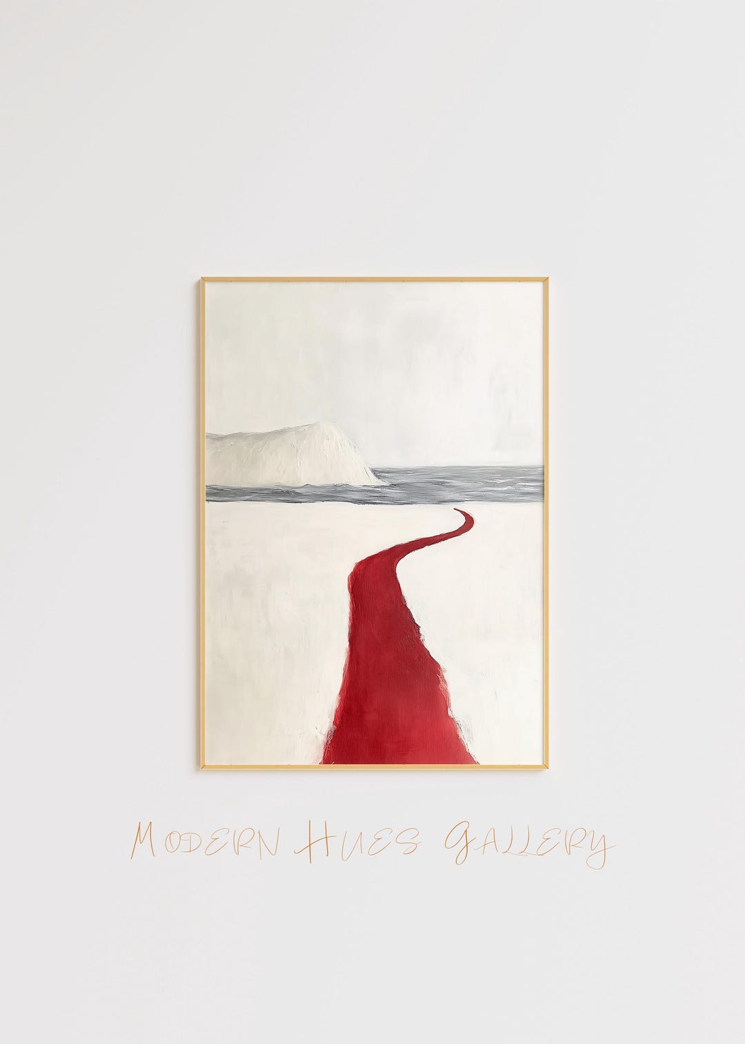 Red Path Abstract Art Print – Journey of Life Painting – Modern ...
