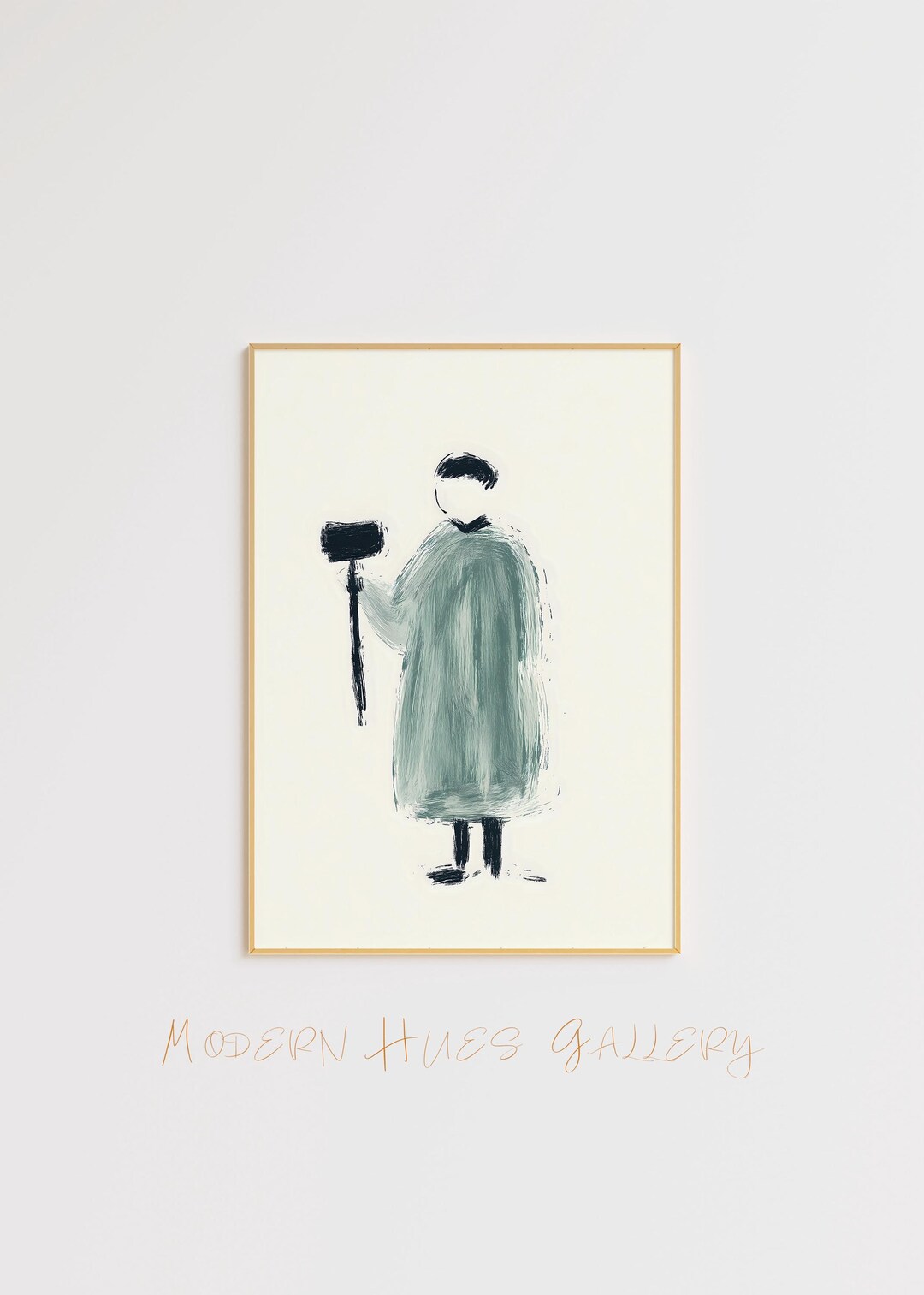 Minimalist Judge Art Print - Modern Abstract Judge Wall Art - Digital ...