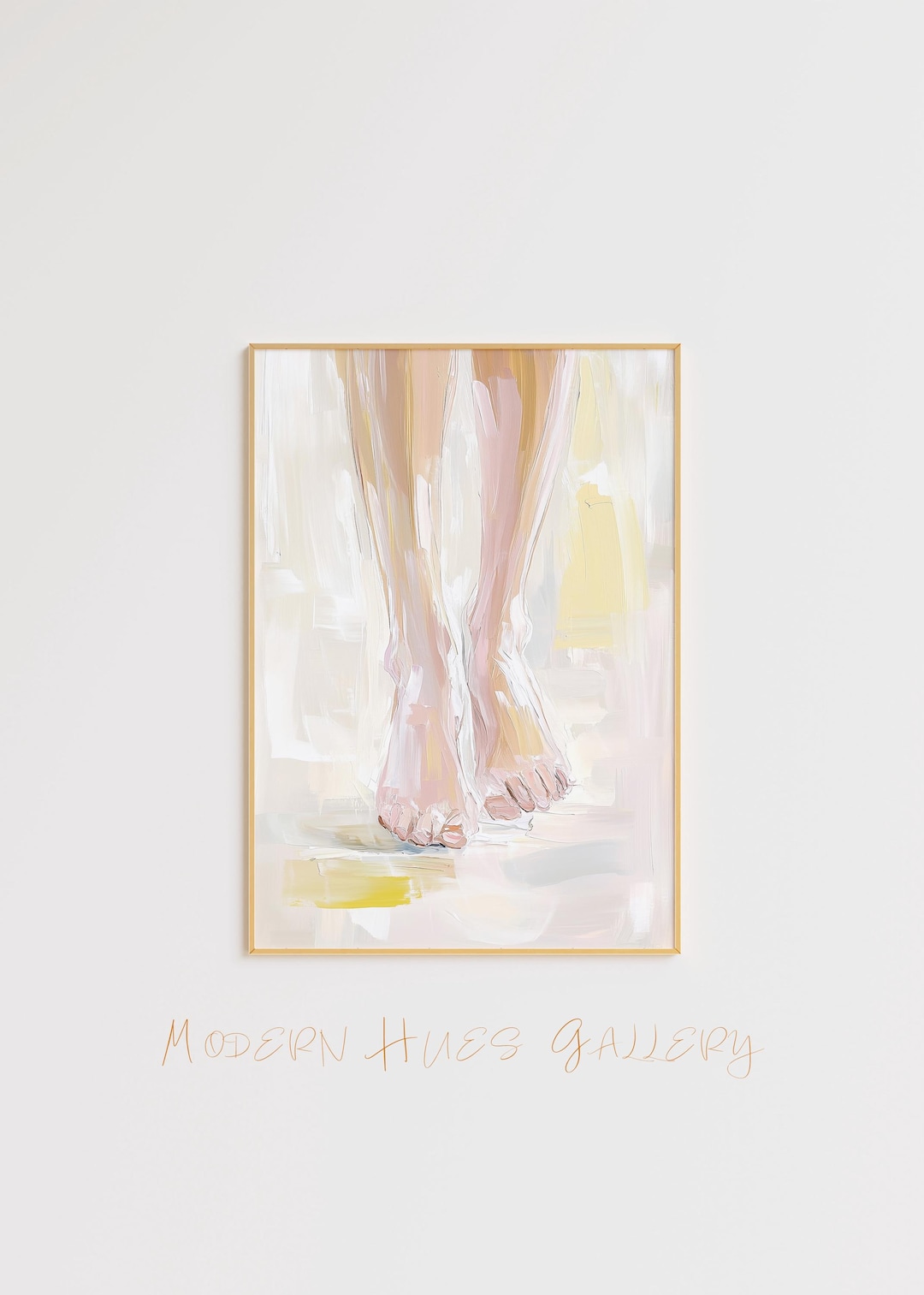 Abstract Feet Wall Art – Barefoot Painting – Minimalist Foot Art – Soft ...