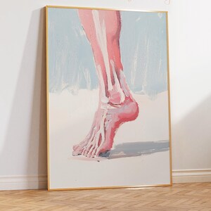Anatomical Foot Art – Modern Anatomy Painting – Abstract Skeleton Feet ...