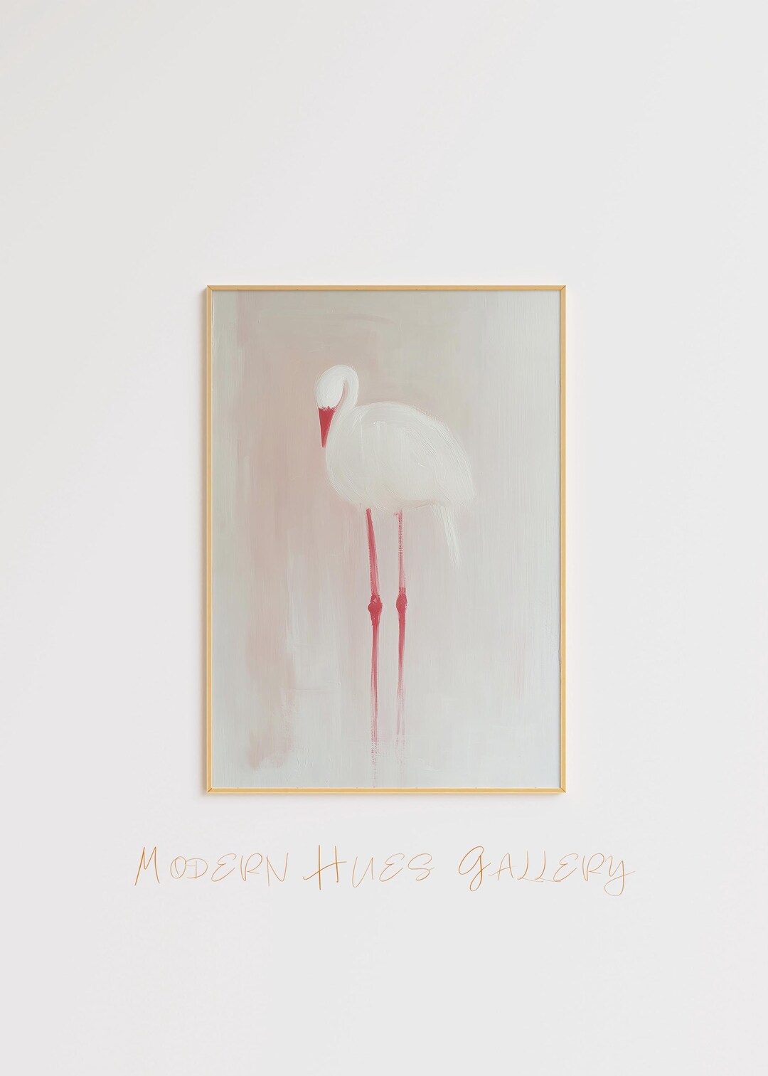 Minimalist Flamingo Artwork – Elegant Bird Wall Art – Modern Flamingo ...