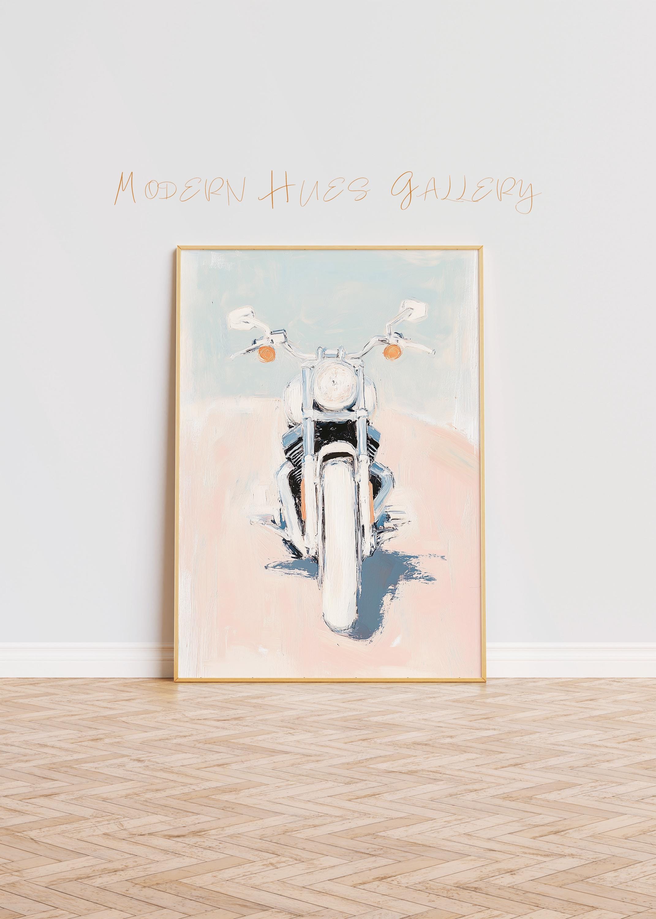 Modern Motorcycle Wall Art – Minimalist Bike Print – Cool Biker Decor ...