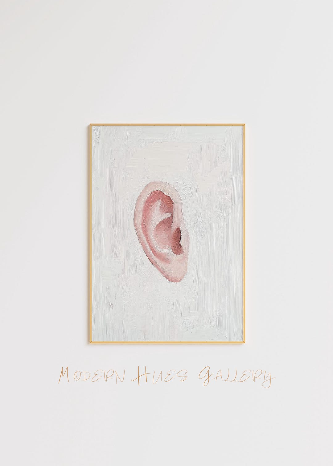 Minimalist Ear Art – Surreal Anatomy Painting – Modern Poster- Trendy ...