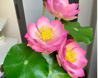 Mini Clay Lotus Flower Handmade,clay Pink Lily Flower,flower Decor ...