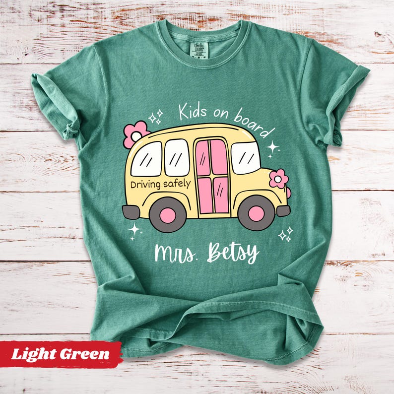 Personalized Pink Coquette Bus Driver T Shirt, Custom Mrs Name Shirt ...