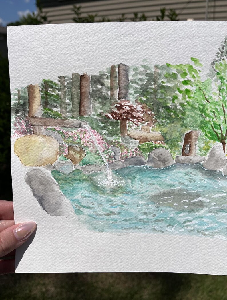 Serene Soak Watercolor Art Fine Art Print Watercolor Painting Nature ...