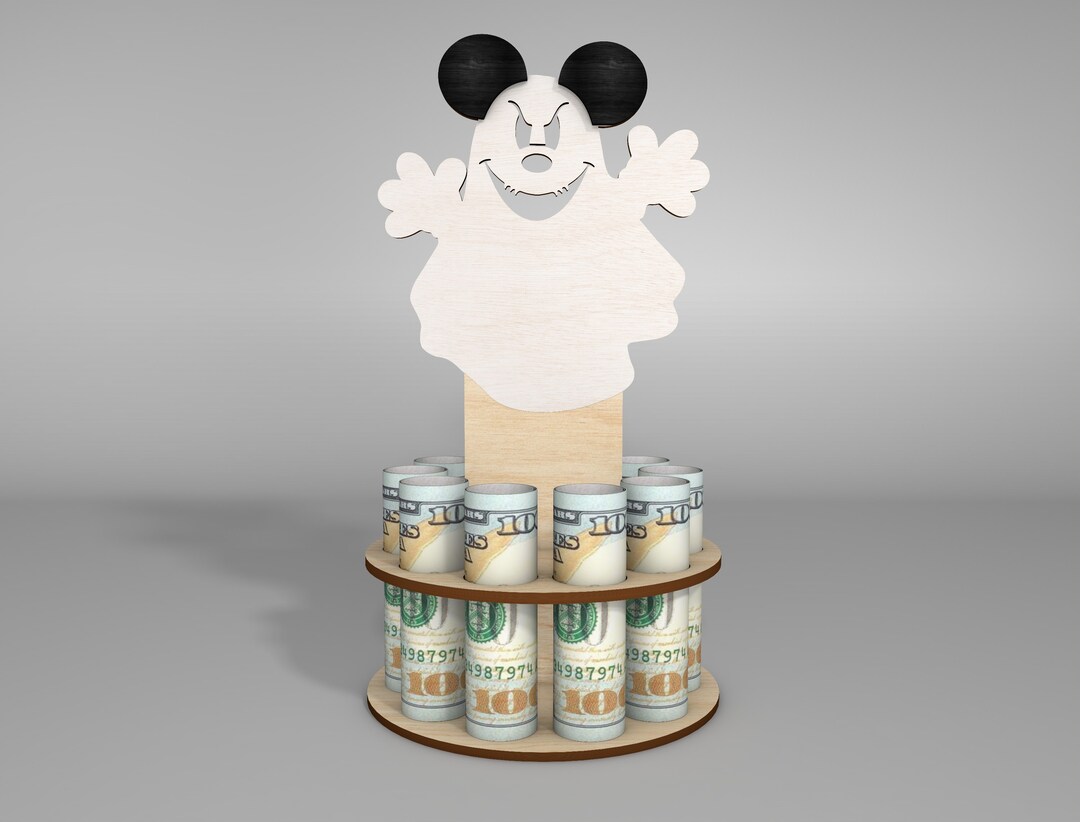 Cartoon Money Holder Svg Laser Cut File, Scary Mouse Money Holder Svg ...